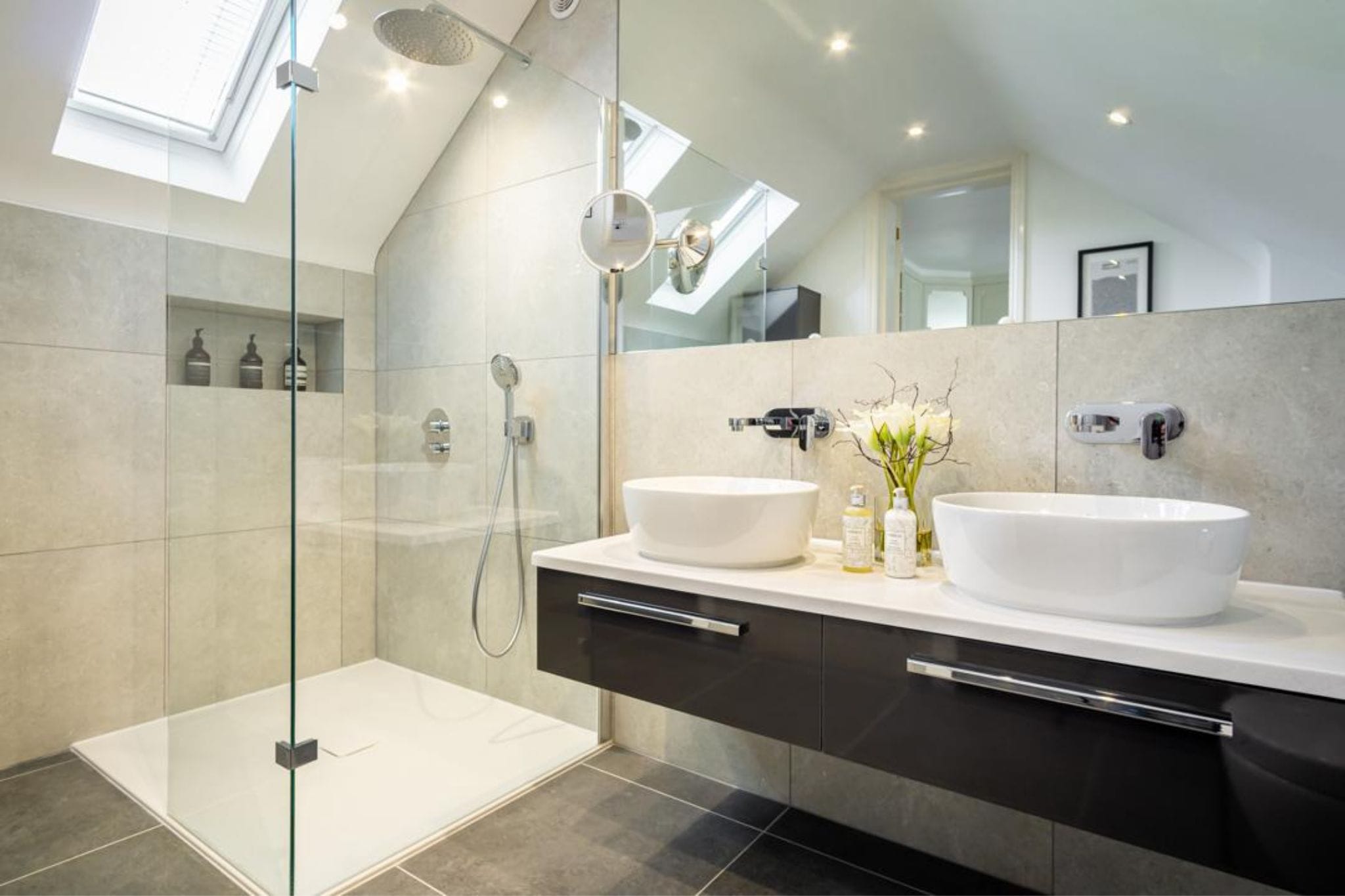 Stylish Grey Shower Room | Crowborough, East Sussex | HKS